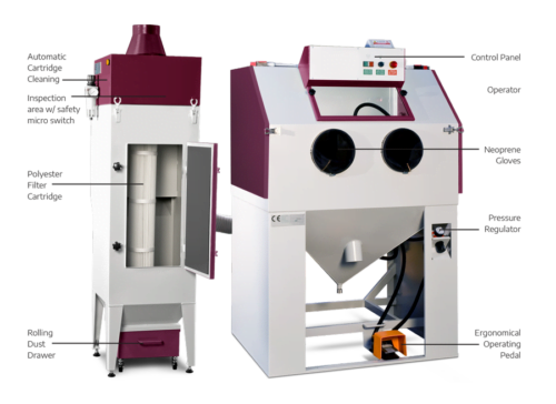 Wheel blasting machine - Easy integration into the workshop