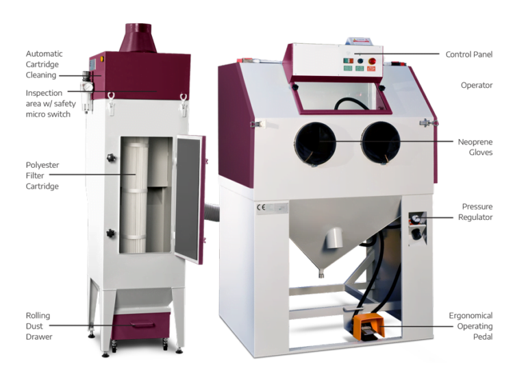 Wheel blasting machine - Easy integration into the workshop